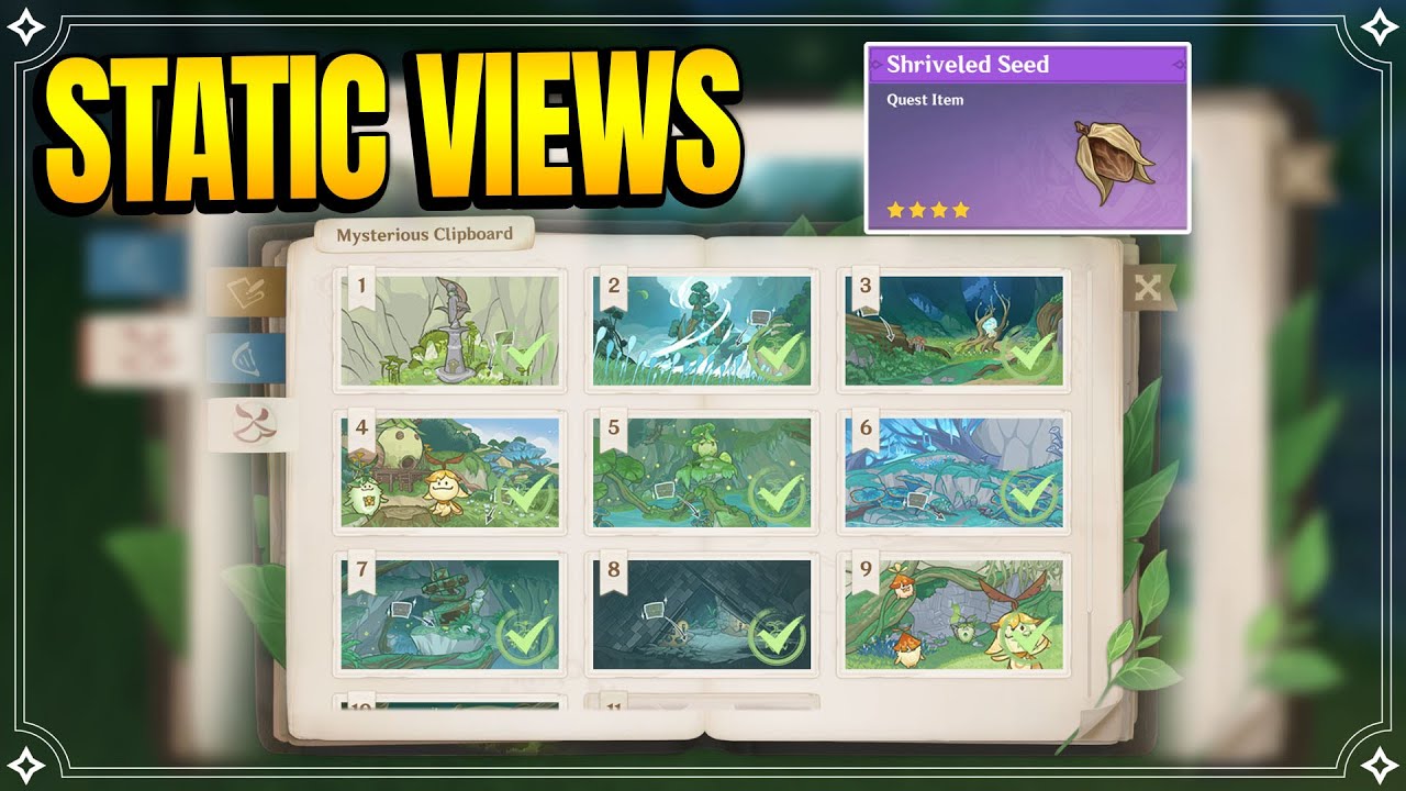 Mysterious Clipboard Guide! | Static Views, Part 2 | World Quests ...