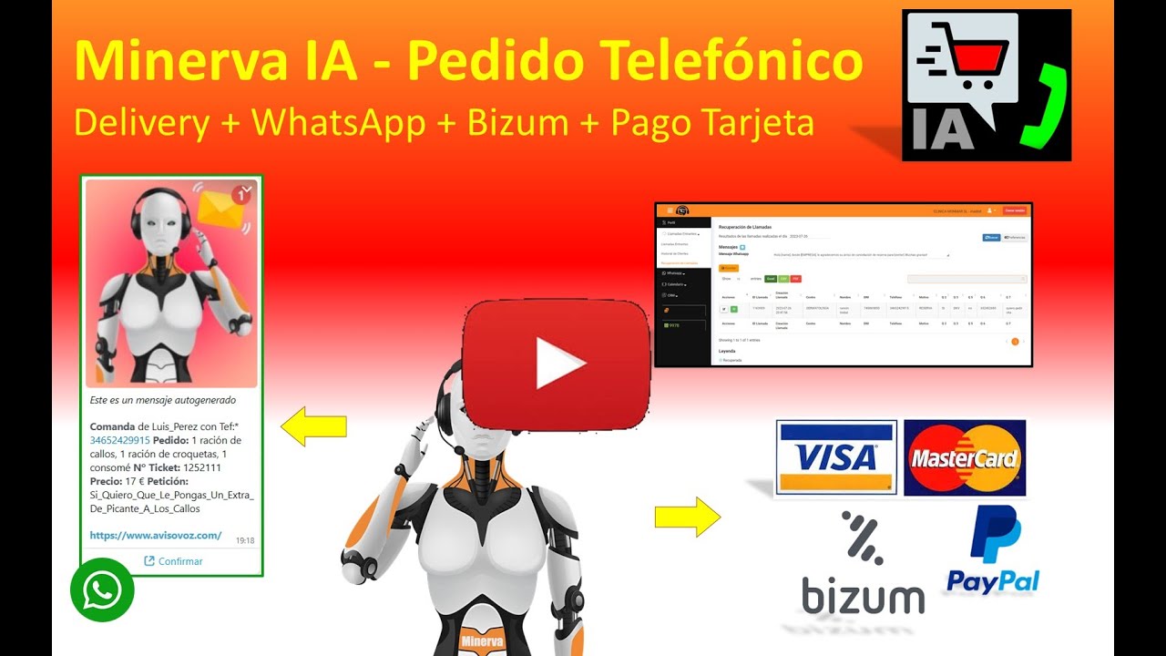 Delivery Recogida Local con el Agente Conversacional Minerva IA - YouTube
