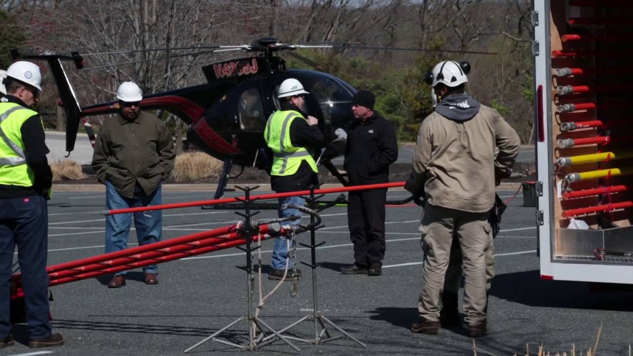 Haverfield Aviation Live Line Work for BGE - YouTube