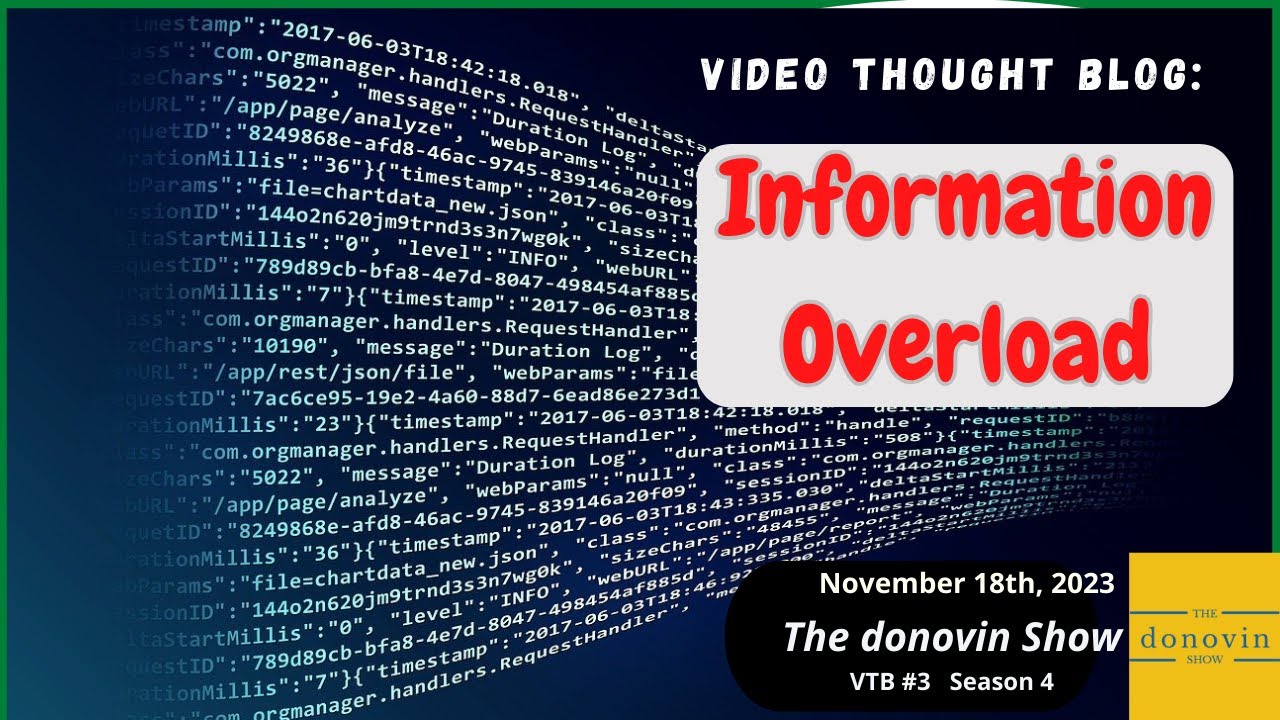 Video Thought Blog: Information Overload - YouTube