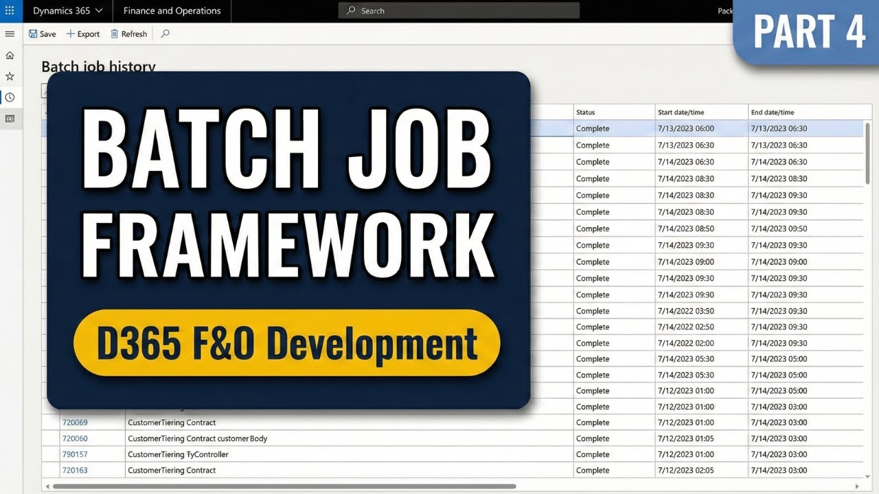 D365 F&O: Build a SysOperation Framework Batch Job | Part 4 - YouTube