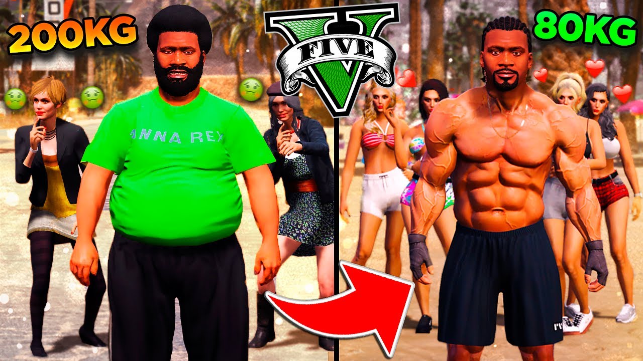 PASSANDO de GORDO a FORTE no GTA 5! INACREDITÁVEL!!!😱 [mods] - YouTube