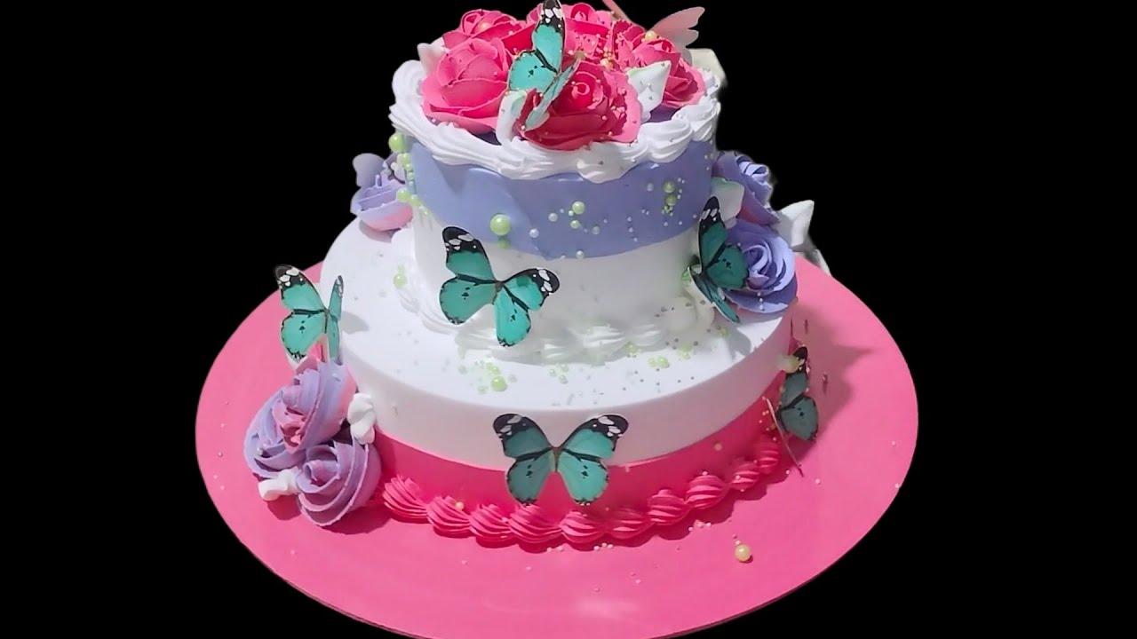 How To make | Double step cake | 2 tier cake design | Chand cake video ...