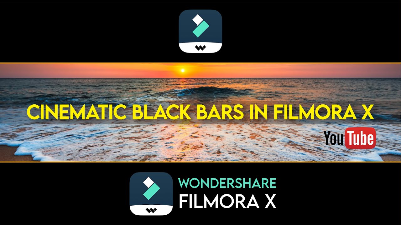 How to open cinematic bars in filmora x - YouTube