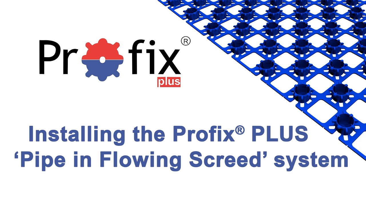 Installing the Profix® PLUS ‘Pipe in Flowing Screed’ system - YouTube