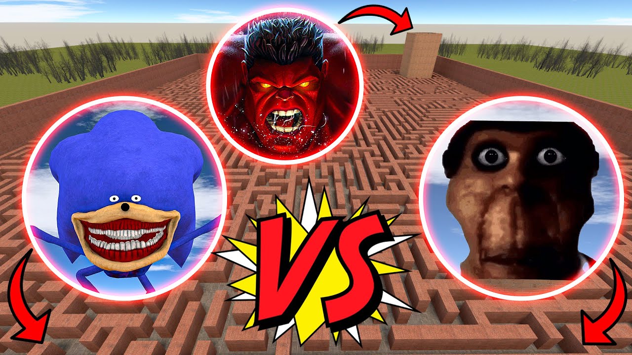 OBUNGA WATCHES NEXTBOT vs RED HULK (RULK) vs SHIN SONIC TAPES Who Wins ...