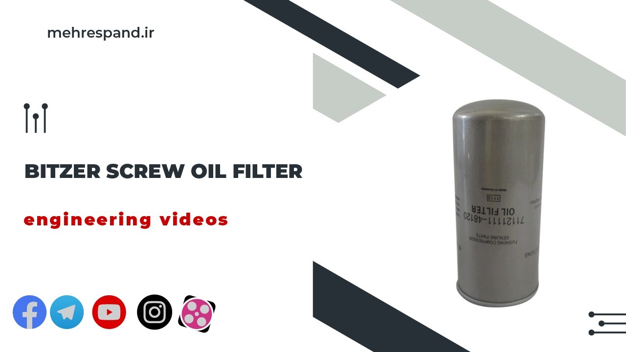 Bitzer screw oil filter - YouTube