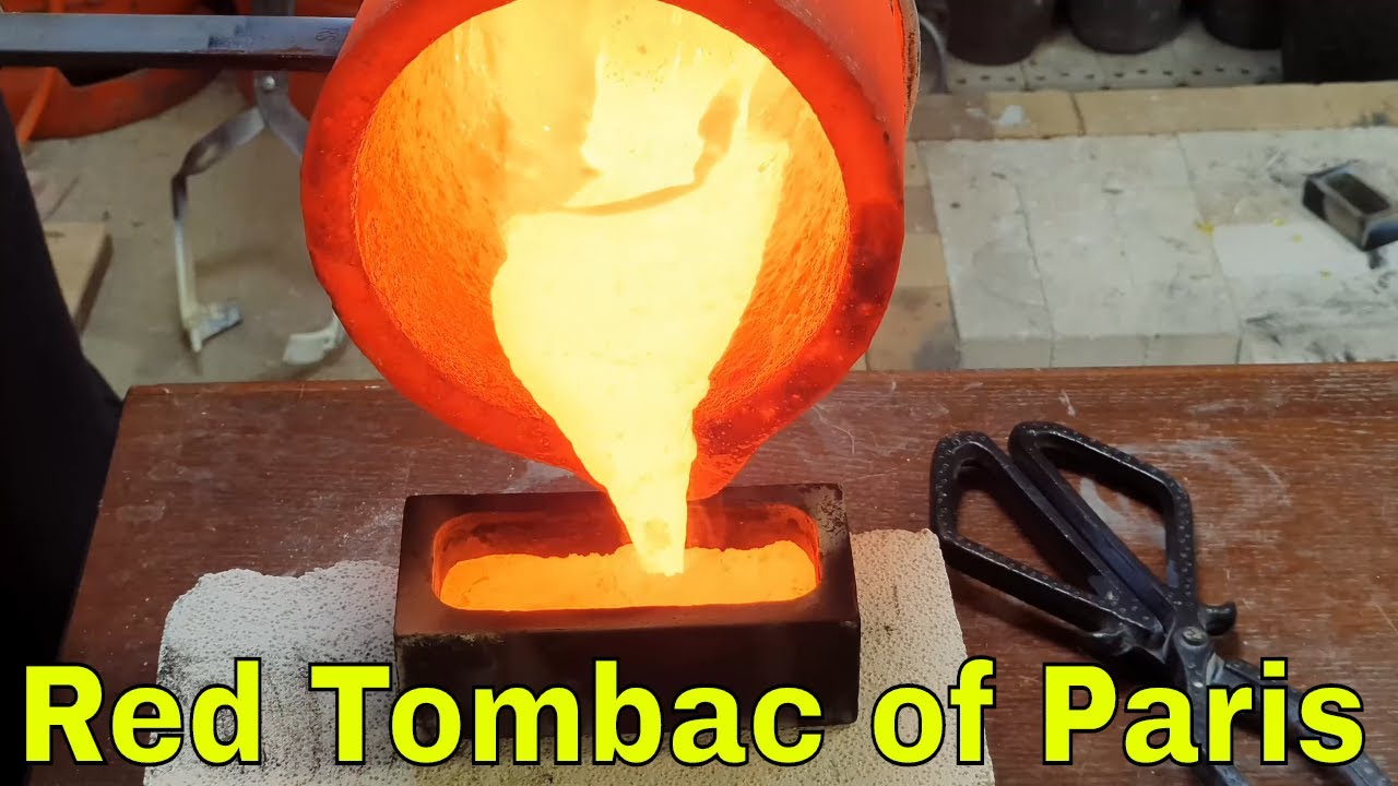 Making Red Tombac of Paris - Alpha Brass - Copper, Zinc and Lead - YouTube