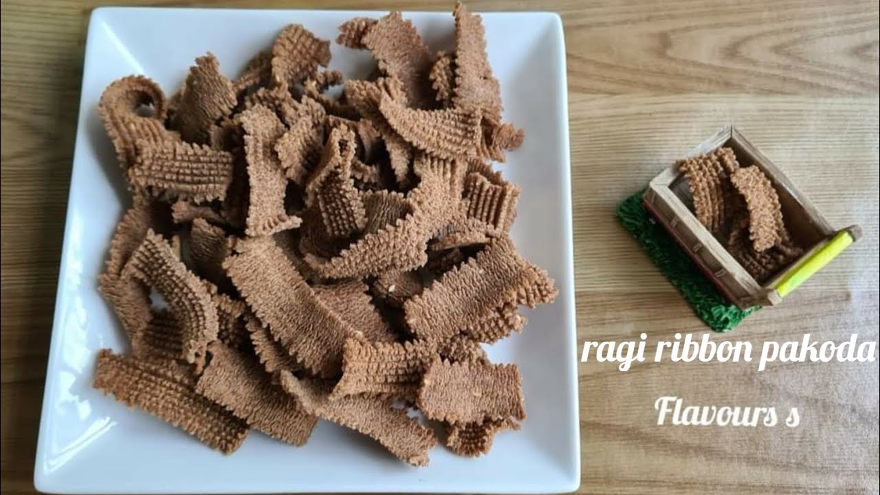 Ragi olai muruku, ragi ribbon pakoda,healthy snack recipe, ராகி ரிப்பன் ...