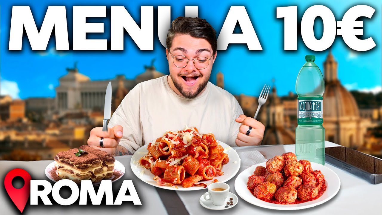 Menù fisso a 10€ in questa OSTERIA in centro a ROMA - YouTube