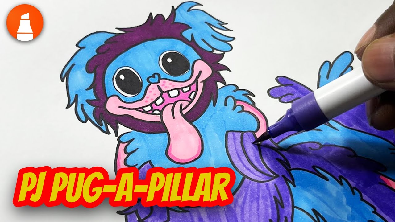 How to draw PJ Pug-a-Pillar 🐶🐛 - poppy playtime - Andy Art Hub - YouTube
