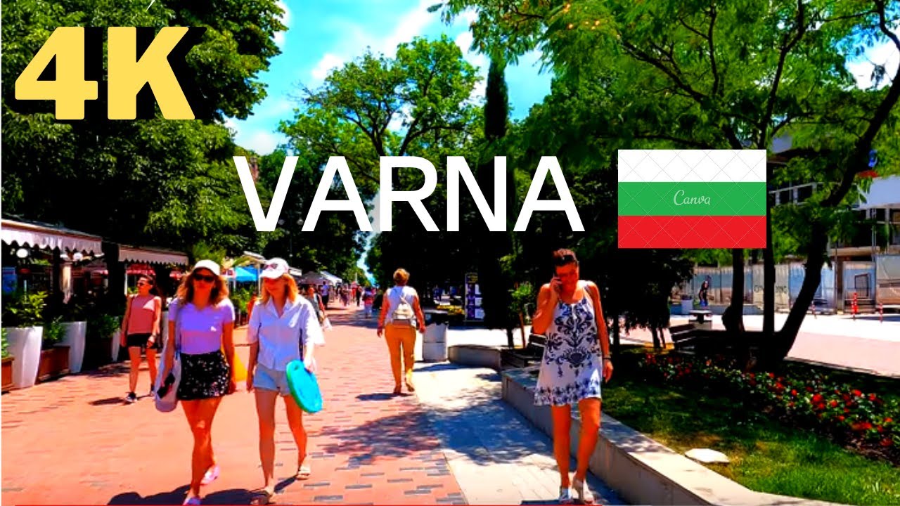 Walking in Varna, Bulgaria 🇧🇬: City Center to Beach Park, 4K, summer ...