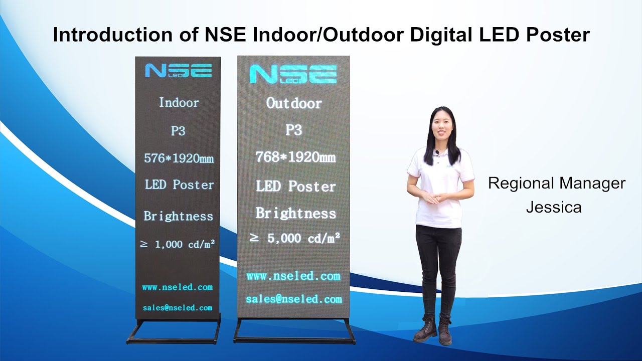 The Introduction of NSE Indoor & Outdoor Digital LED Poster - YouTube