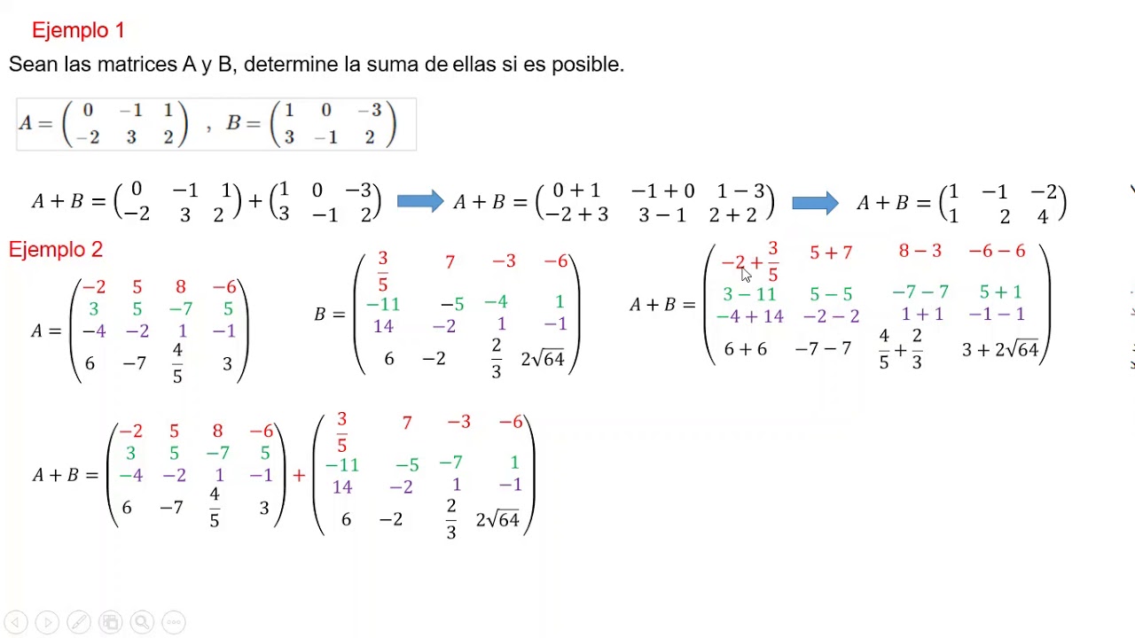 Operaciones Con Matrices