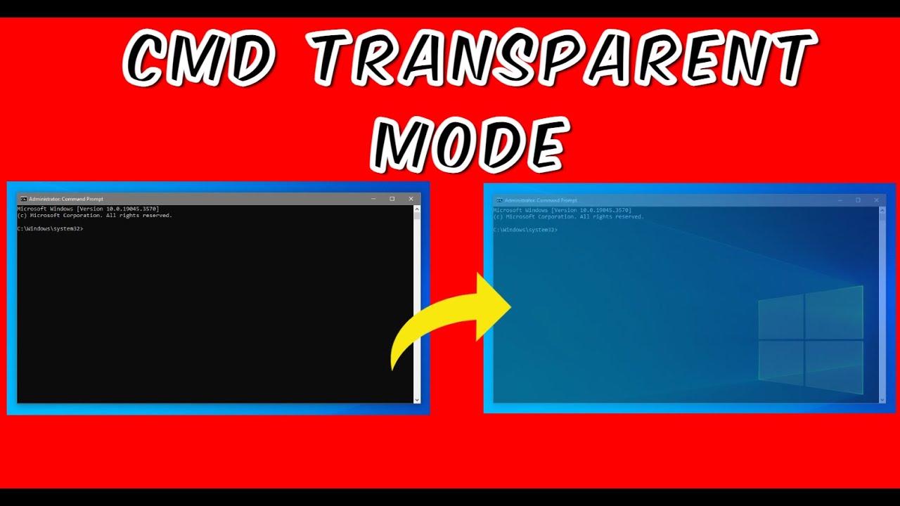 CMD Terminal convert Transparent Mode Windows 10 - CMD light Version ...