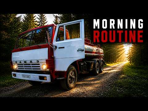 Relaxing Morning in the KamAZ | Startup & Gravel Drive (POV)