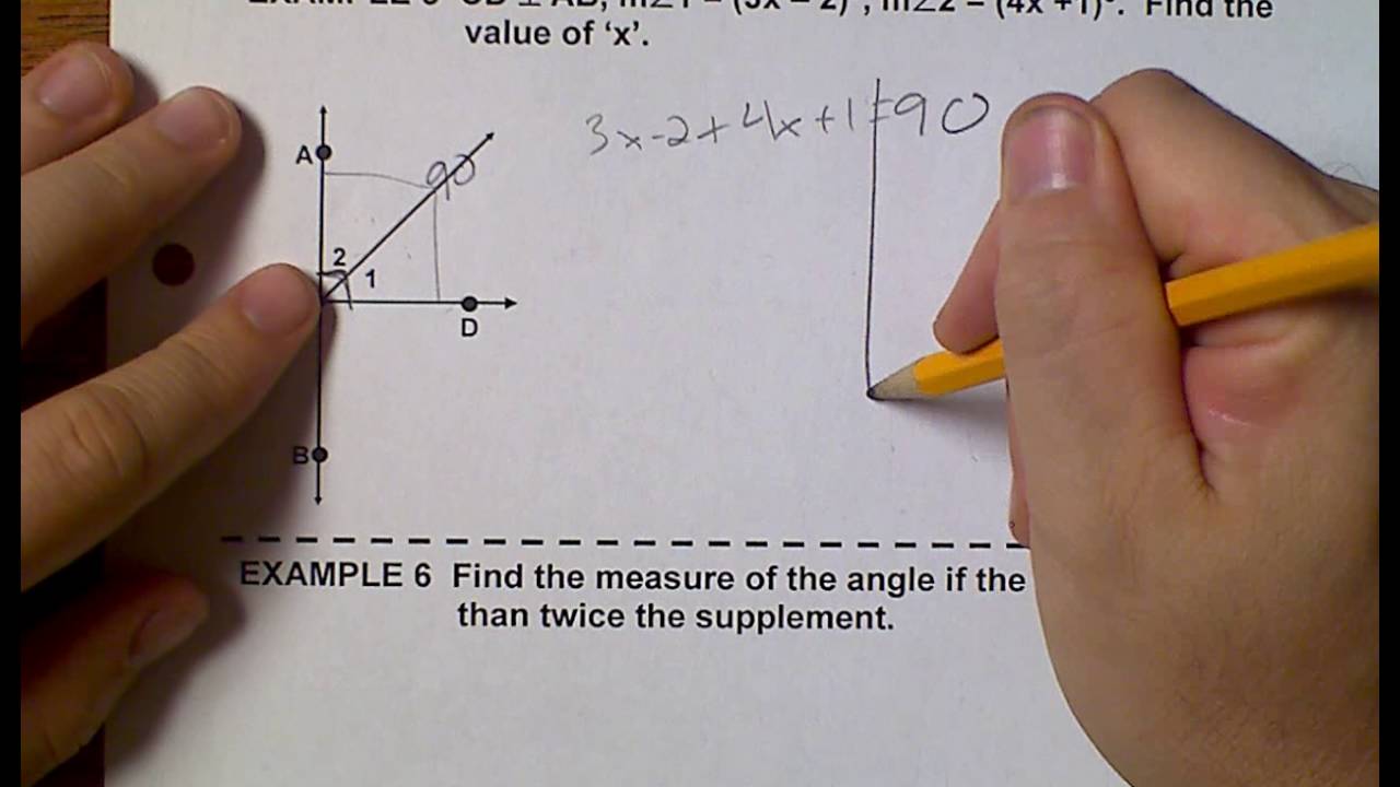 Geometry (Topic 3-4) More Special Angle Pairs and Word Problems - YouTube