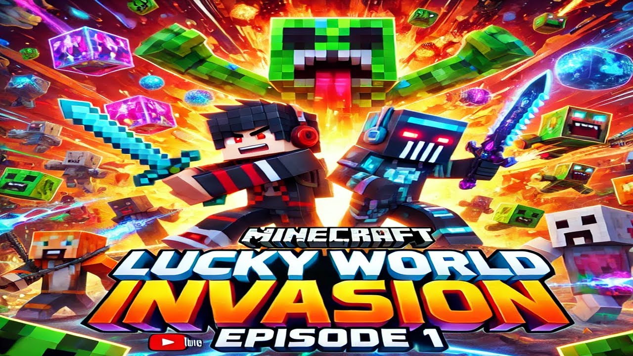 Lucky World Invasion: Episode 1 | Minecraft Mayhem w/ MadDadGrogan ...