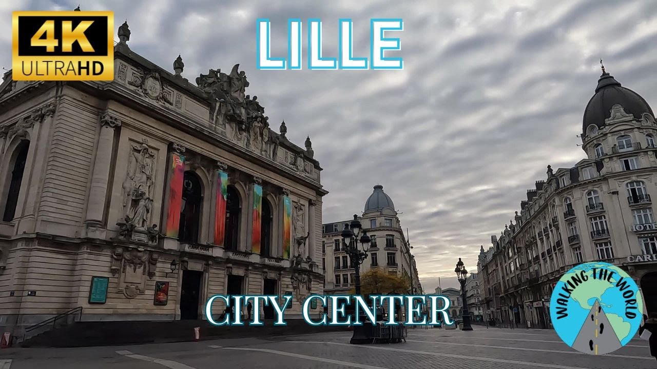 Lille City Center 4k walking tour video October in Lille France - YouTube