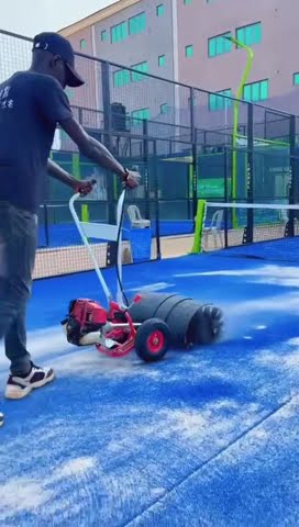 Silica Sand Spreader to ensure our Padel Court is aesthetically ...