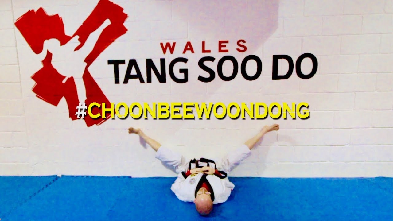 Wales Tang Soo Do (WTSDA) Choon Bee Woon Dong (Wall Stretch) - YouTube