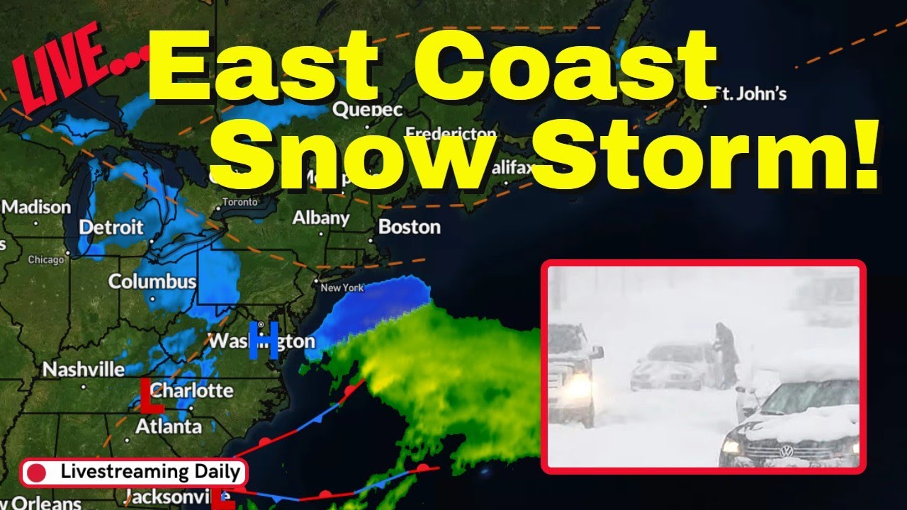 Live: East Coast Snow Storm! - 24/7 Severe Weather Coverage! 2-20-25 ...
