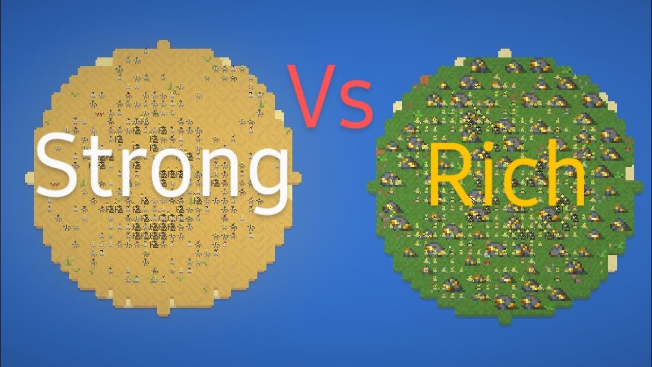 Strong people vs Rich people (Worldbox) - YouTube