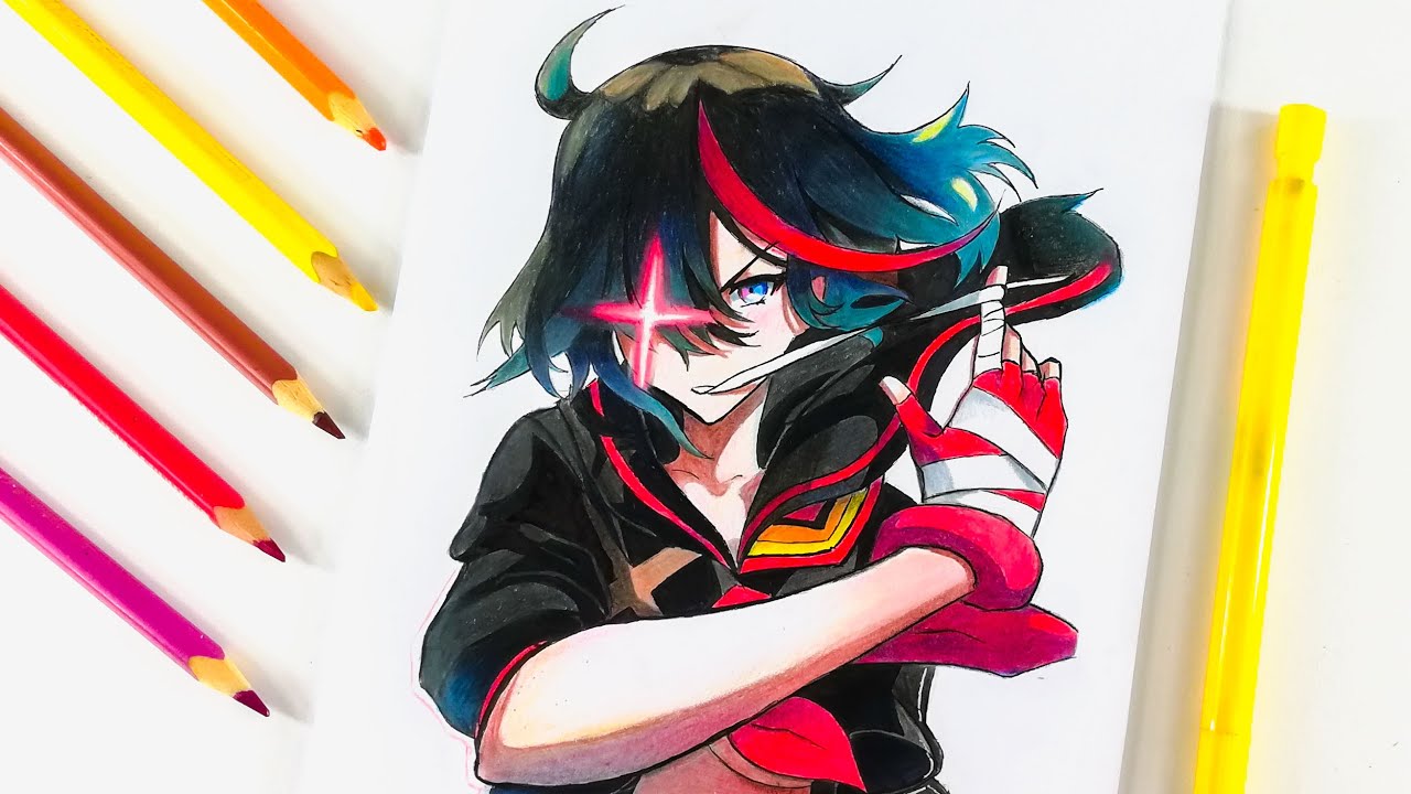 Drawing Ryuko Matoi From Kill la Kill | Dibujando a Ryuko Matoi | Art ...