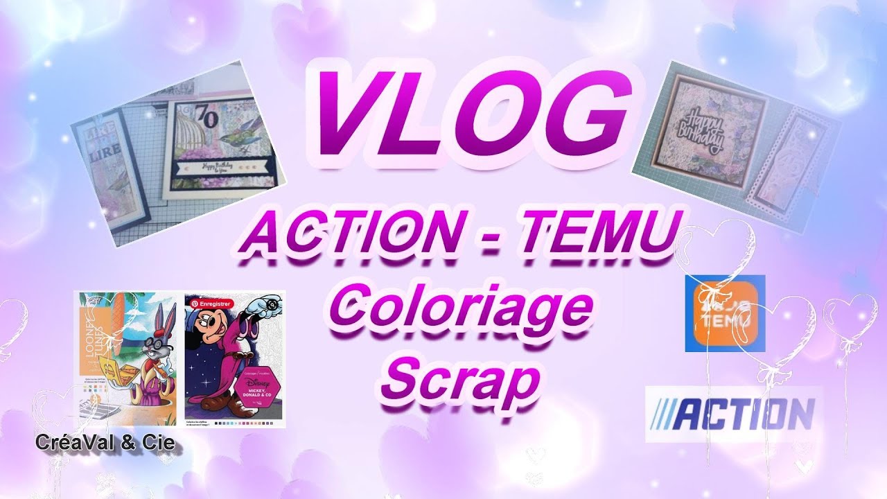VLOG 3 HAUL ACTION & TEMU - COLORIAGES MYSTERES - SCRAP - TESTS - YouTube