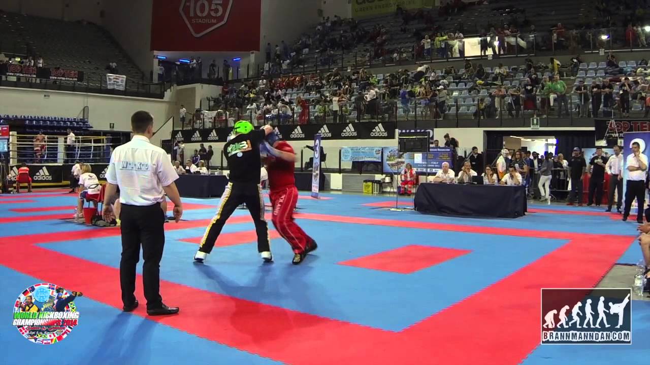 Jakub Dabrowski POL v Dalton O'Shaughnessy IRL WAKO Juniors 2014 - YouTube