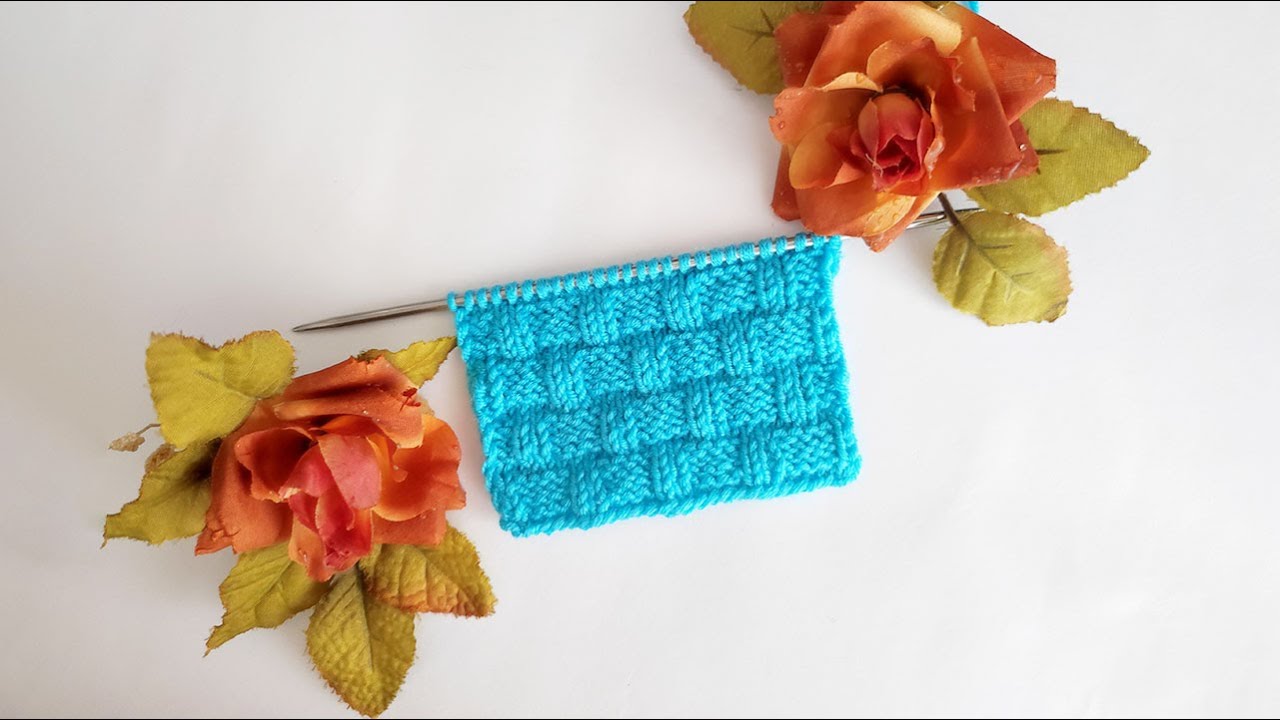 آموزش مدل بافت آجری شکل ساده و زیبا - Easy Knit Pattern - YouTube