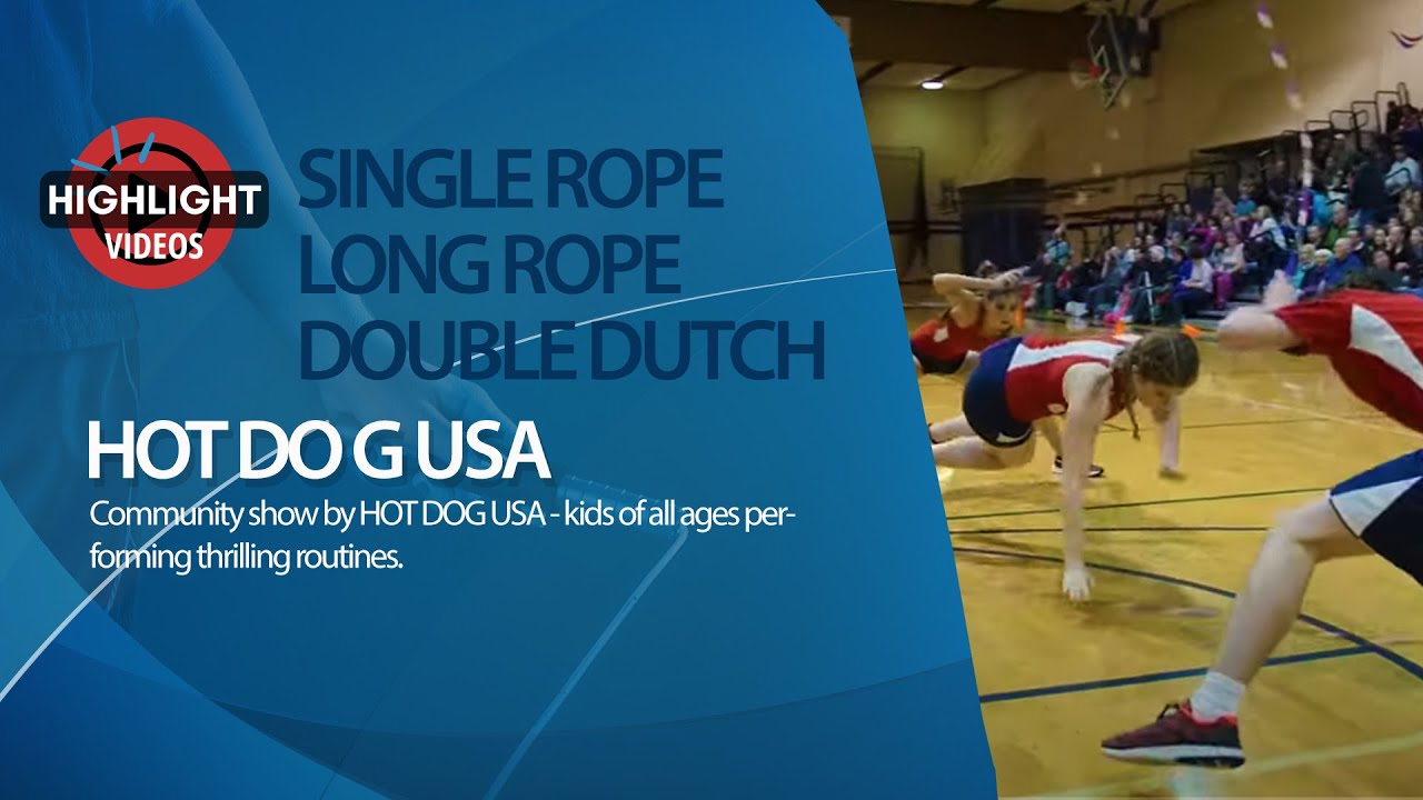 SINGLE ROPE DOUBLE DUTCH LONG ROPE BY HOT DOG USA - YouTube