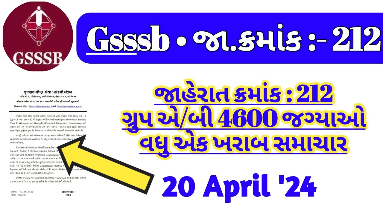 Gsssb CCE exam big update 😭 - CCE exam 2023 news today - CCE paper ...