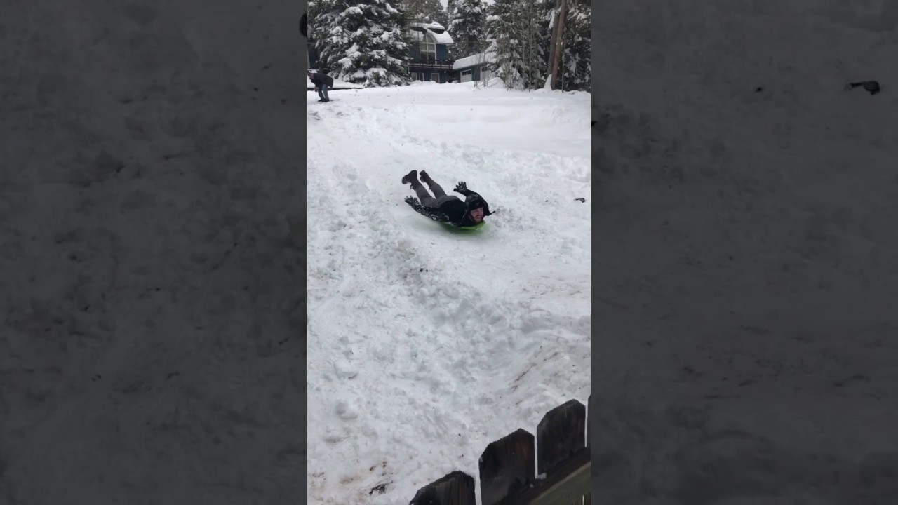 Sledding Fail - YouTube