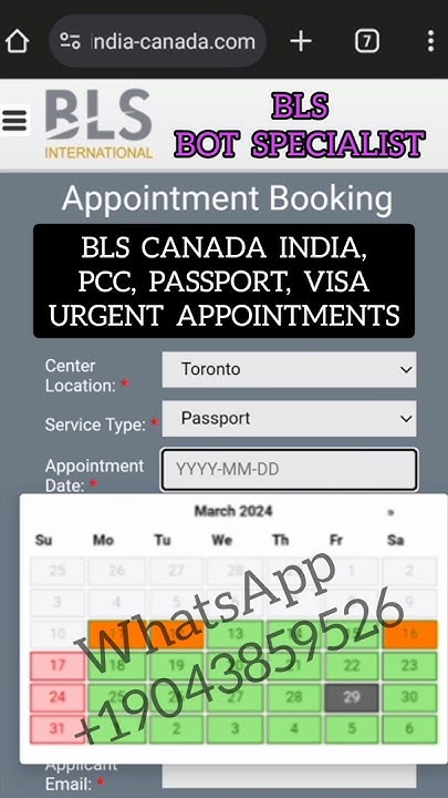 BLS CANADA INDIA VISA APPOINTMENT PCC, PASSPORT, VISA EARLY DATES ...