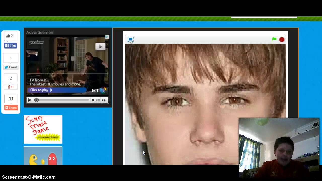 Scary maze game | justin bieber edition - YouTube