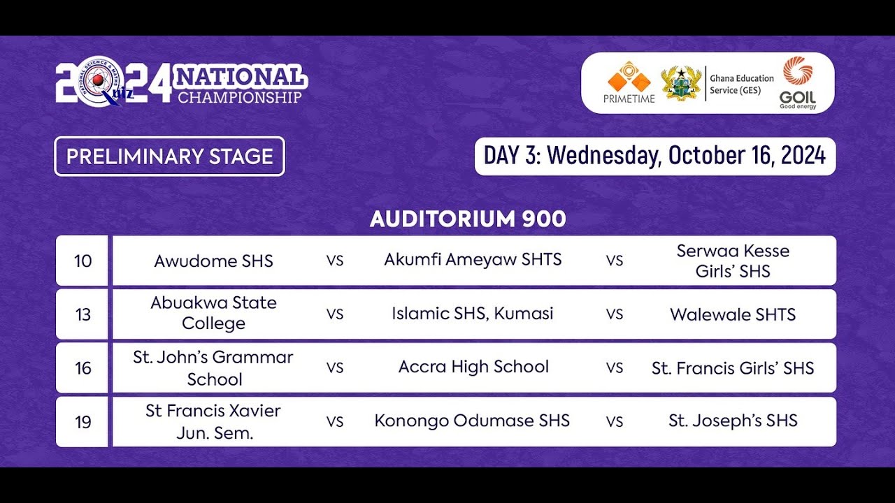 #NSMQ2024 PRELIMINARY STAGE | AWUDOME SHS VS AKUMFI AMEYAW SHTS VS ...