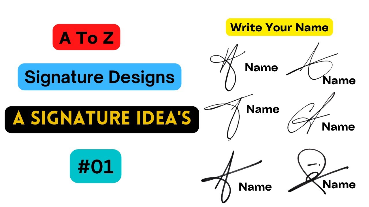 A to Z Signature Style || Signature Style Of My Name || A Signature ...