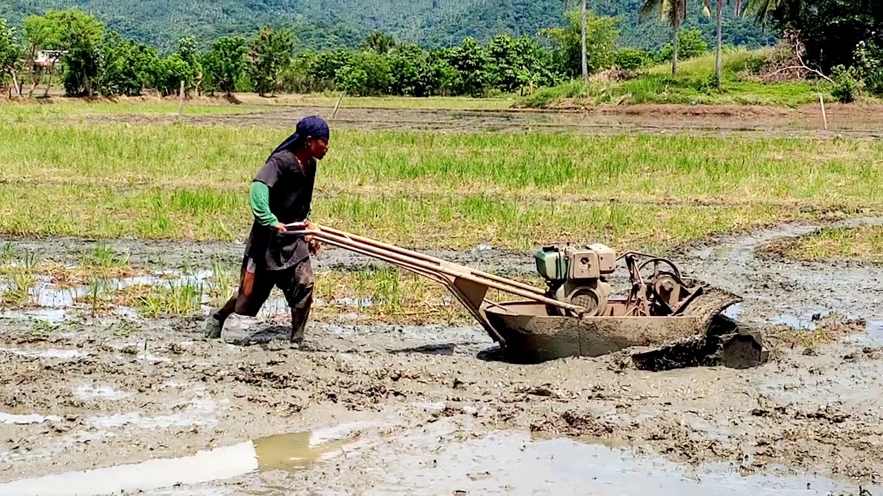 Turtle power tiller(mudboat type) - YouTube