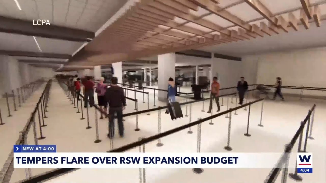 Tempers flare over RSW expansion budget - YouTube
