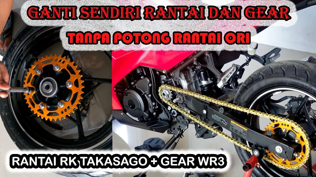 ganti rantai dan gear ninja 250 2021 - YouTube