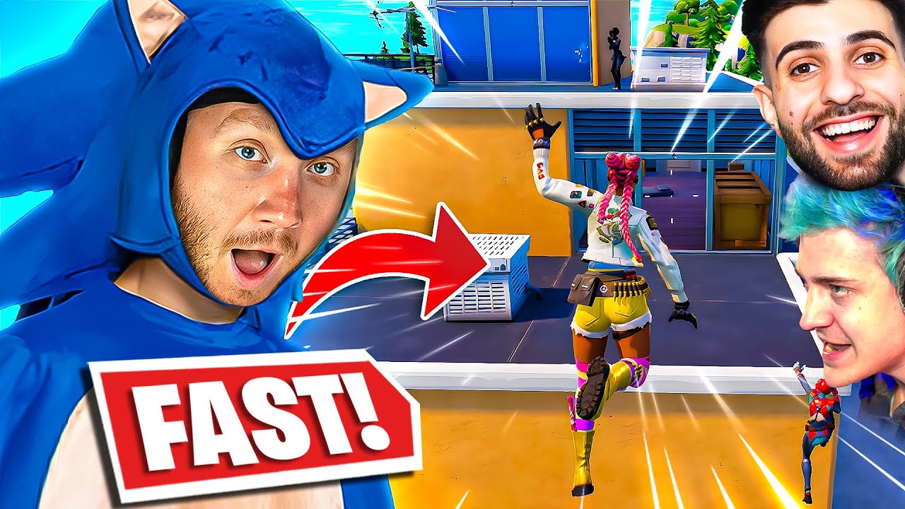 PLAYING FORTNITE ON EXTREME SPEED - YouTube