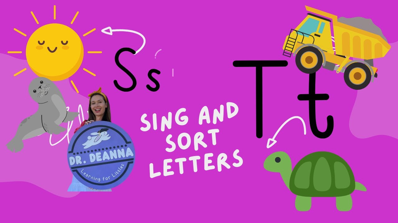Sing and Sort Letter Sounds S and T Review for Toddlers and ...