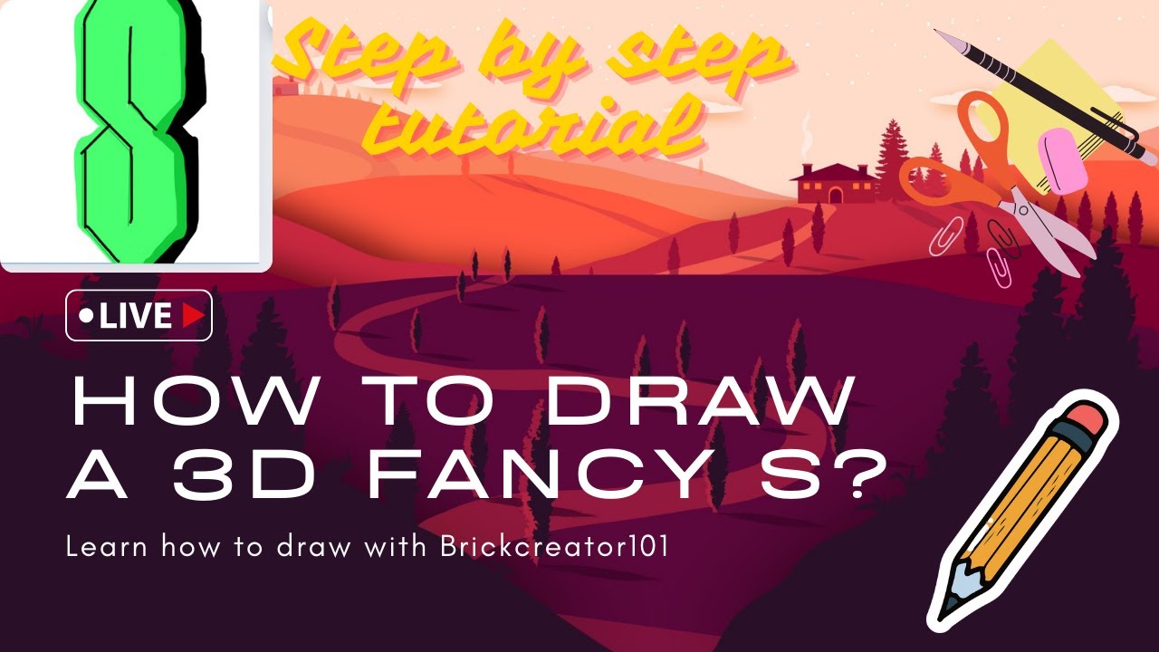 How to draw a fancy 3d s step by step tutorial - YouTube