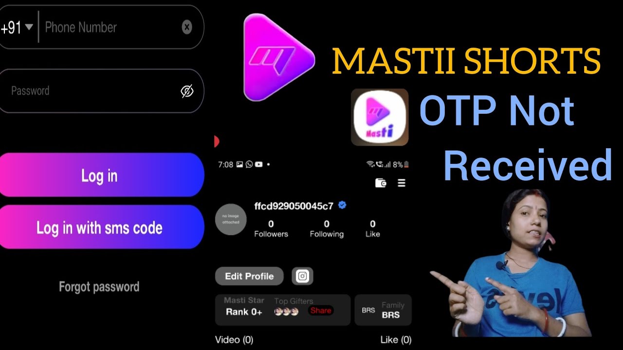 How To Masti App Login | Masti App Mobile Logon OTP | Masti Shorts ...