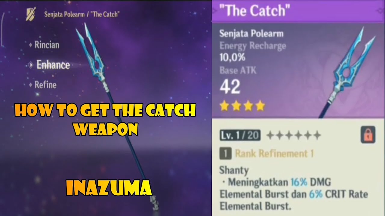 how to get the catch weapon inazuma genshin impact - YouTube