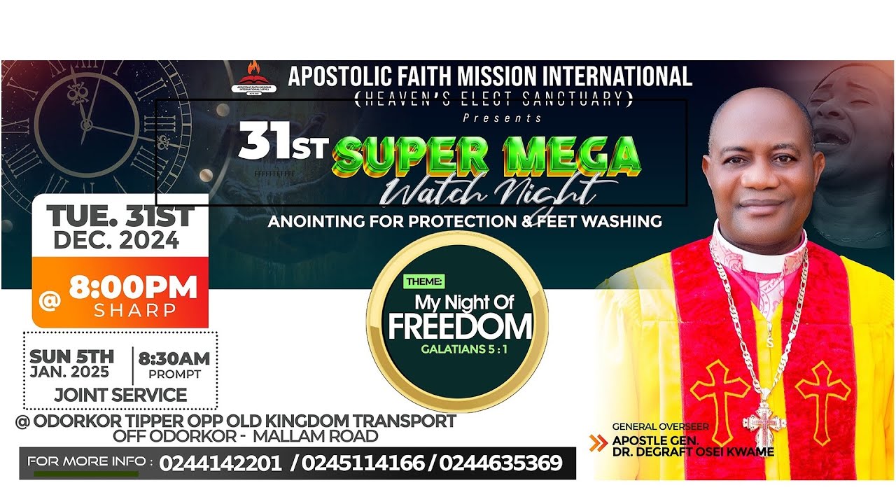 31ST WATCH NIGHT SERVICE - 2024 - YouTube