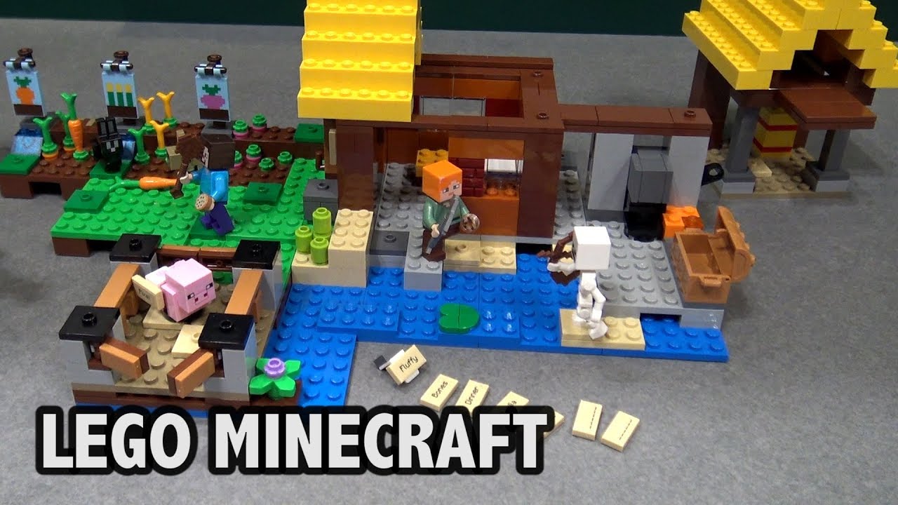 LEGO Minecraft Farm Cottage 21144 at New York Toy Fair 2018 - YouTube