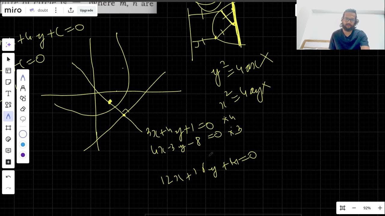 Circle center locus and latus rectum of it - YouTube
