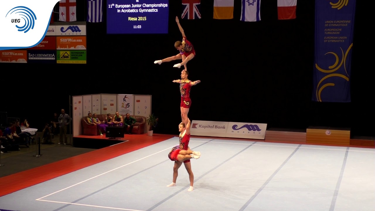 Men's group Russia – 2015 Acrobatic European silver medallists Balance ...